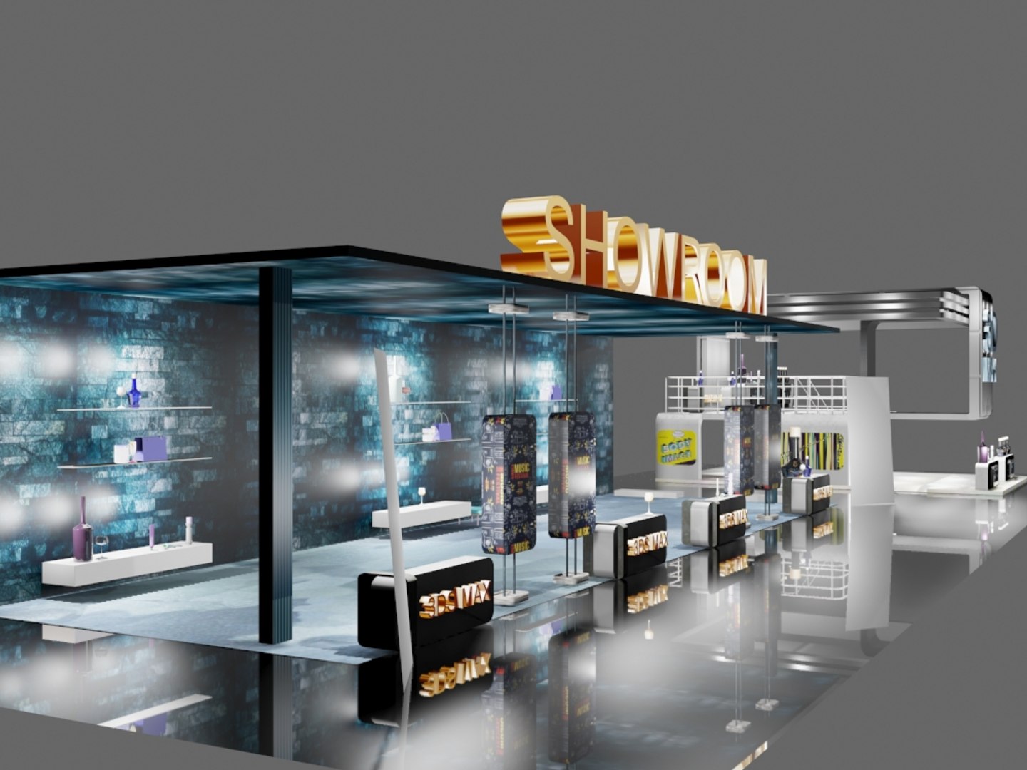 Showroom 3D Model - TurboSquid 1431342