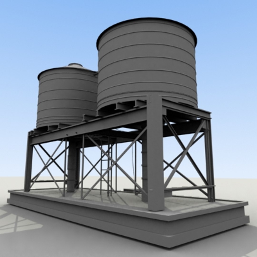 3d Definition Water Tank Model
