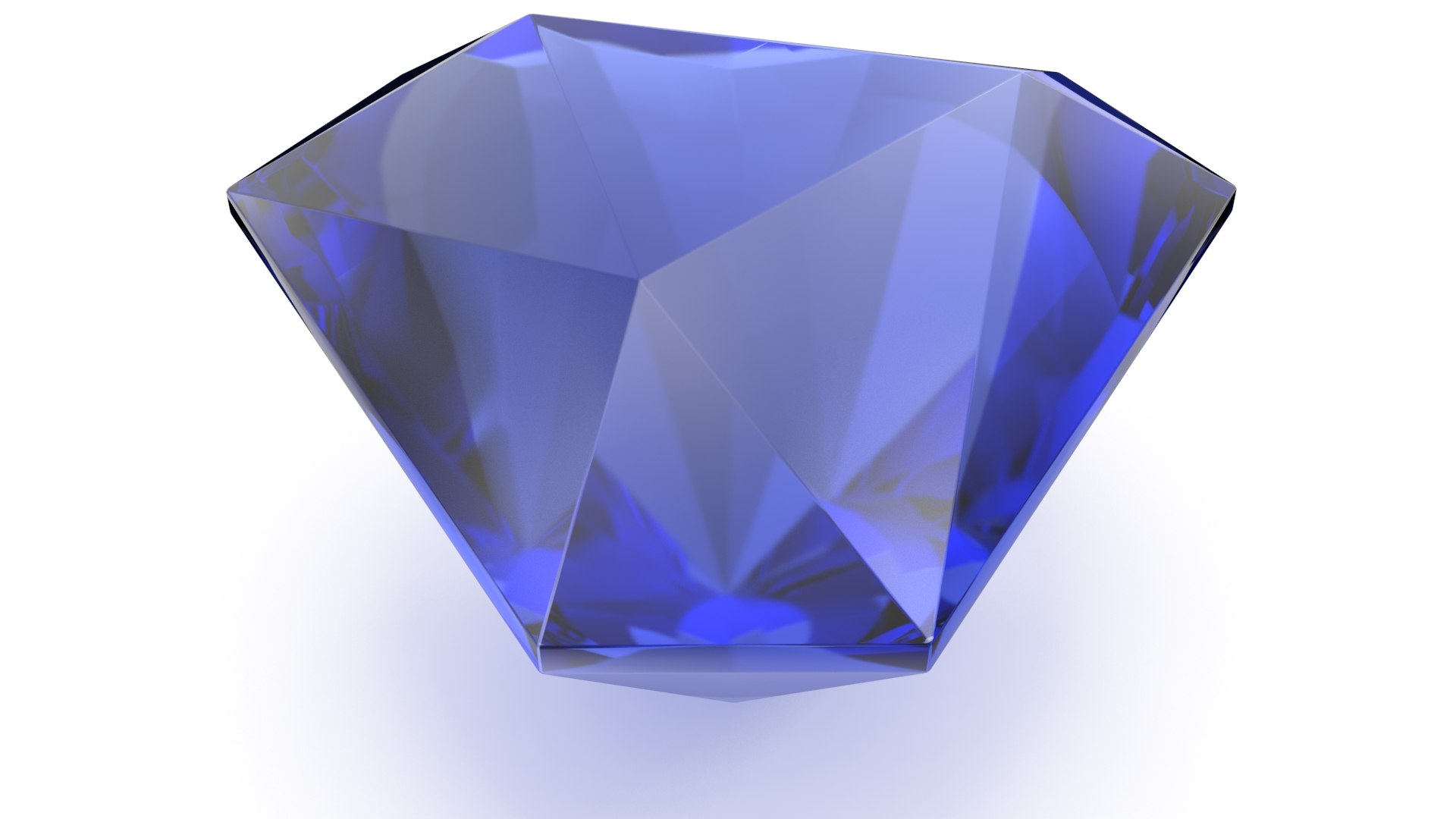 Shield Step Cut Blue Sapphire 3D model - TurboSquid 1857911