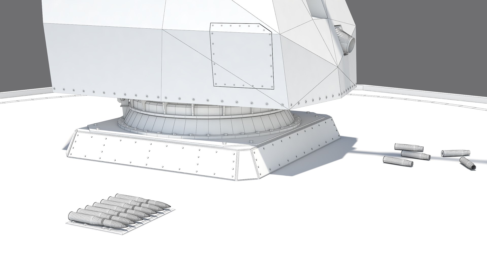3D Model 4 5-Inch Mk-8 Mod 1 Naval Gun - TurboSquid 1882437