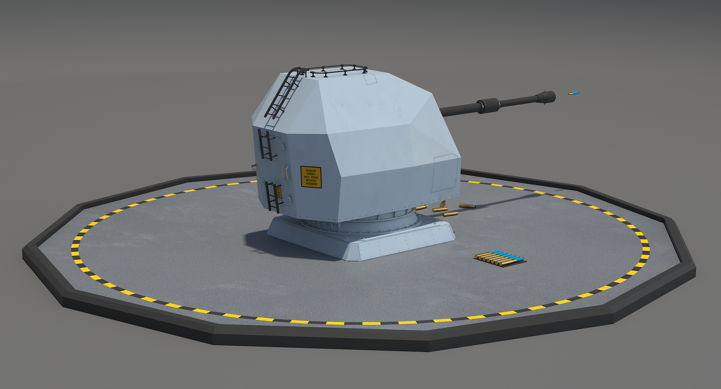 4 5-Inch Mk-8 Mod 1 Naval Gun Modelo 3D - TurboSquid 1882437