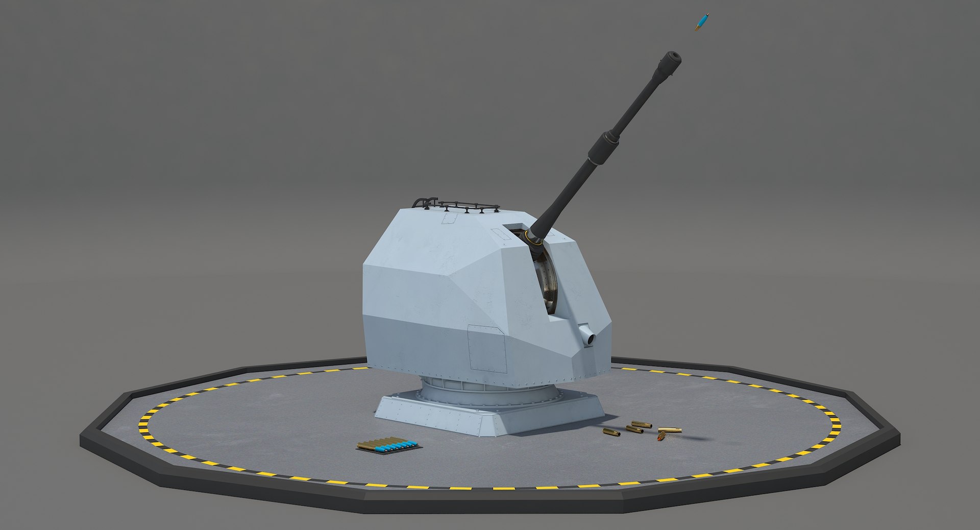 3D Model 4 5-Inch Mk-8 Mod 1 Naval Gun - TurboSquid 1882437