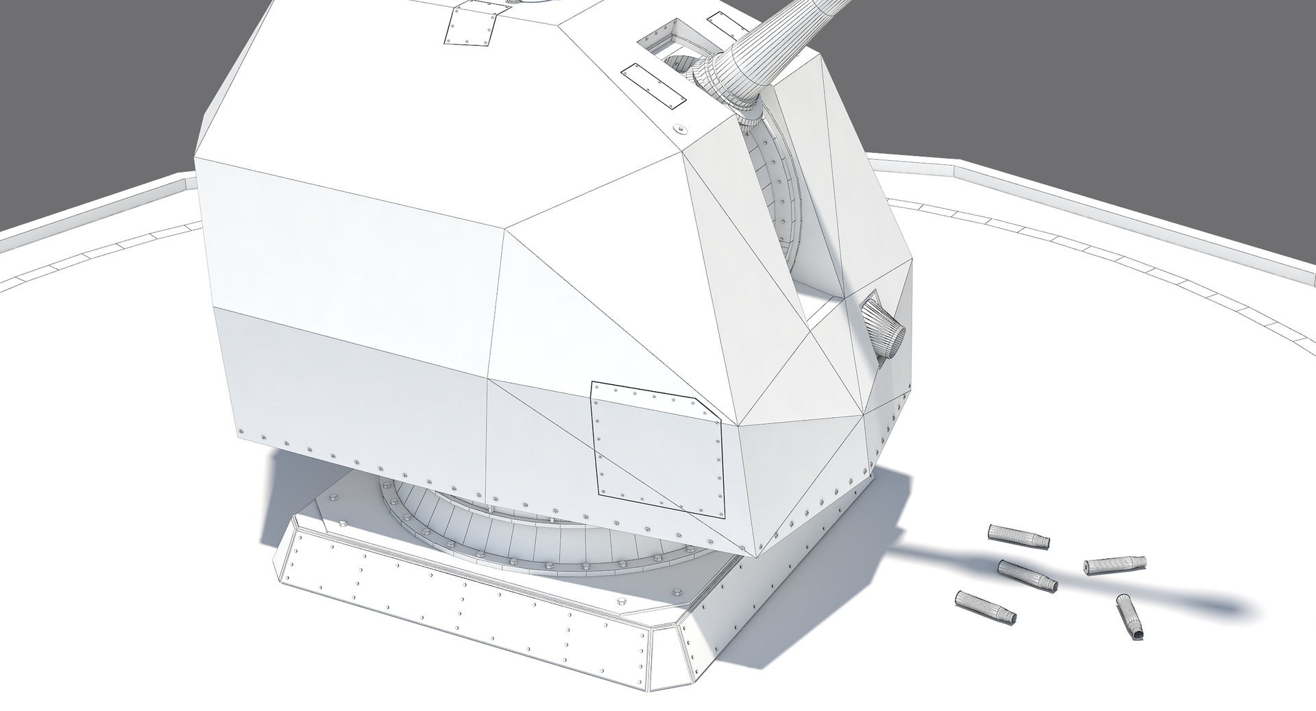 modelo 3d 4 Cañón naval Mk-8 Mod 1 de 5 pulgadas - TurboSquid 1882437
