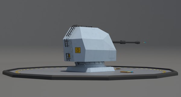 5 インチ Mk-8 Mod 1 海軍砲 4 門3Dモデル - TurboSquid 1882437