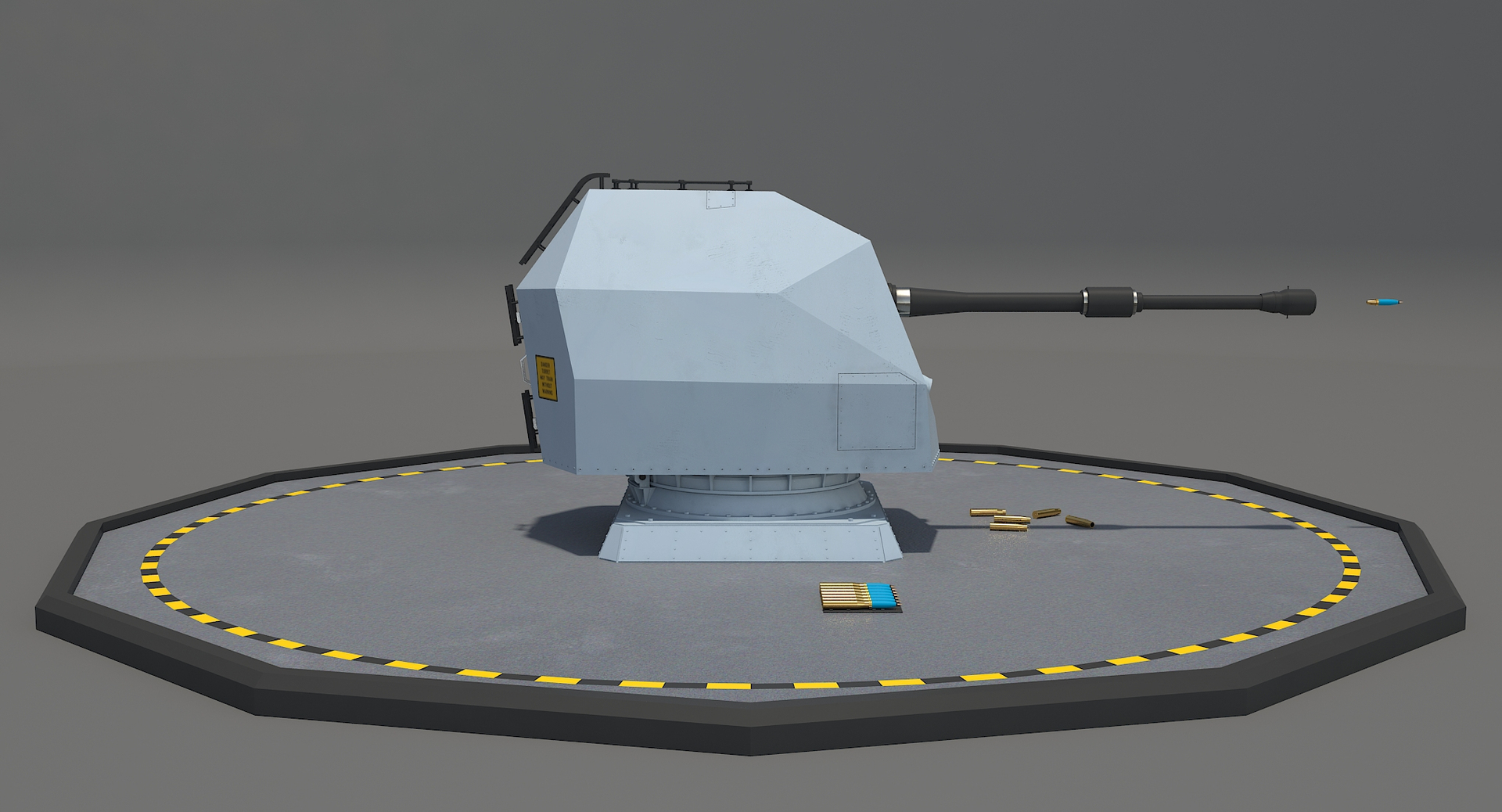 3D Model 4 5-Inch Mk-8 Mod 1 Naval Gun - TurboSquid 1882437