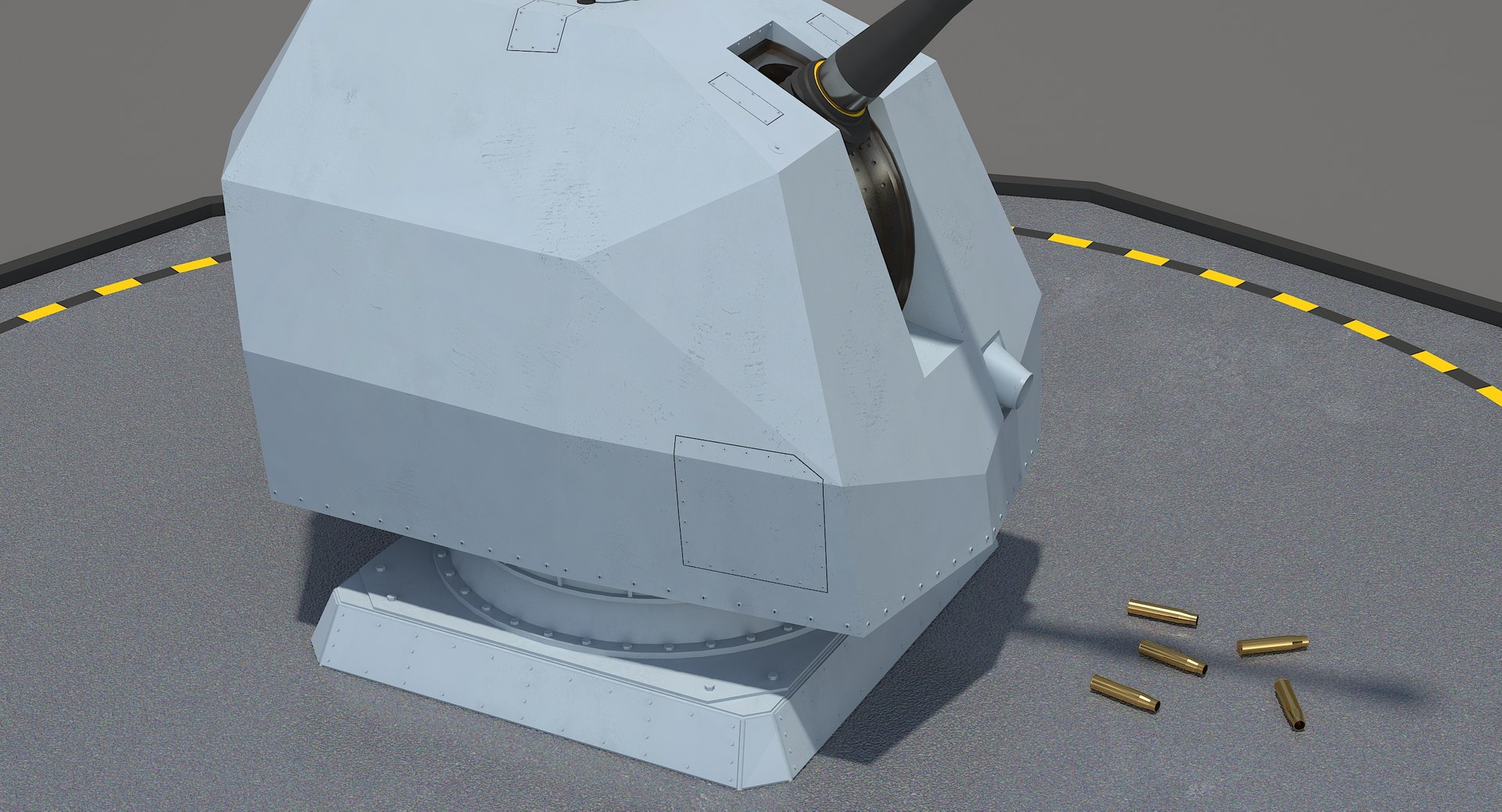 3D Model 4 5-Inch Mk-8 Mod 1 Naval Gun - TurboSquid 1882437