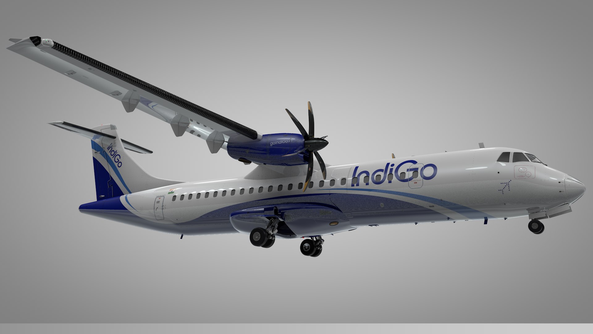 3D ATR 72 INDIGO Airlines L1870 - TurboSquid 1978600