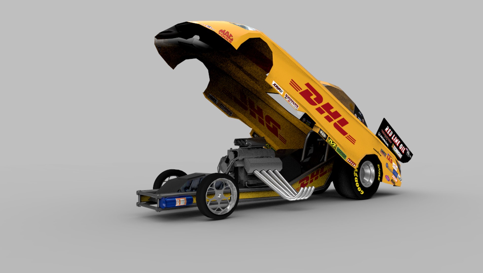 3D Nhra Dhl Funny Car Dragster - TurboSquid 1179809