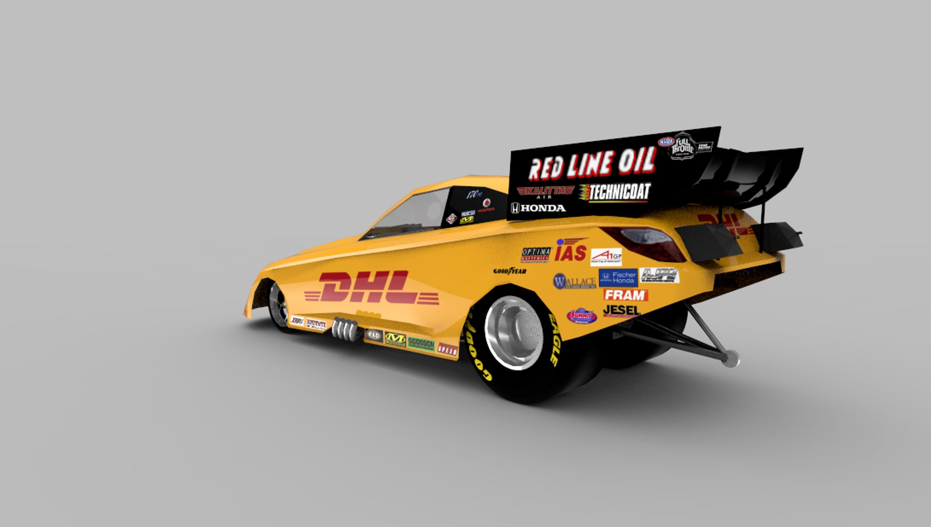 3D Nhra Dhl Funny Car Dragster - TurboSquid 1179809