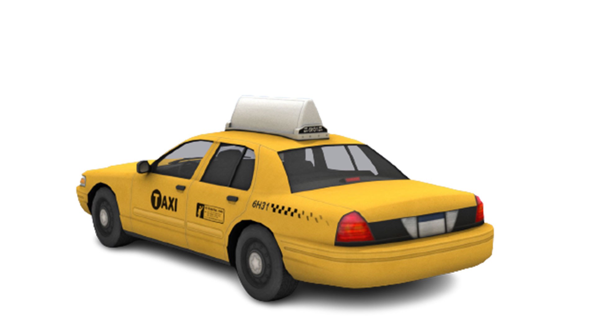 3D Low Poly Cab New York Yellow Taxi Model - TurboSquid 2115248