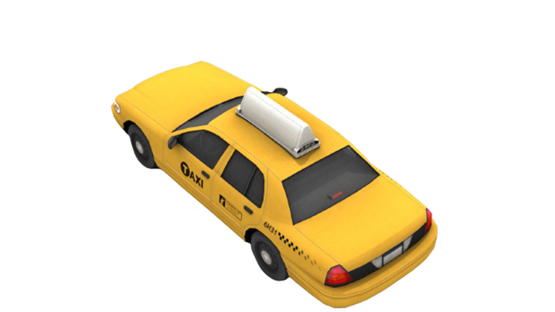 3D Low Poly Cab New York Yellow Taxi Model - TurboSquid 2115248