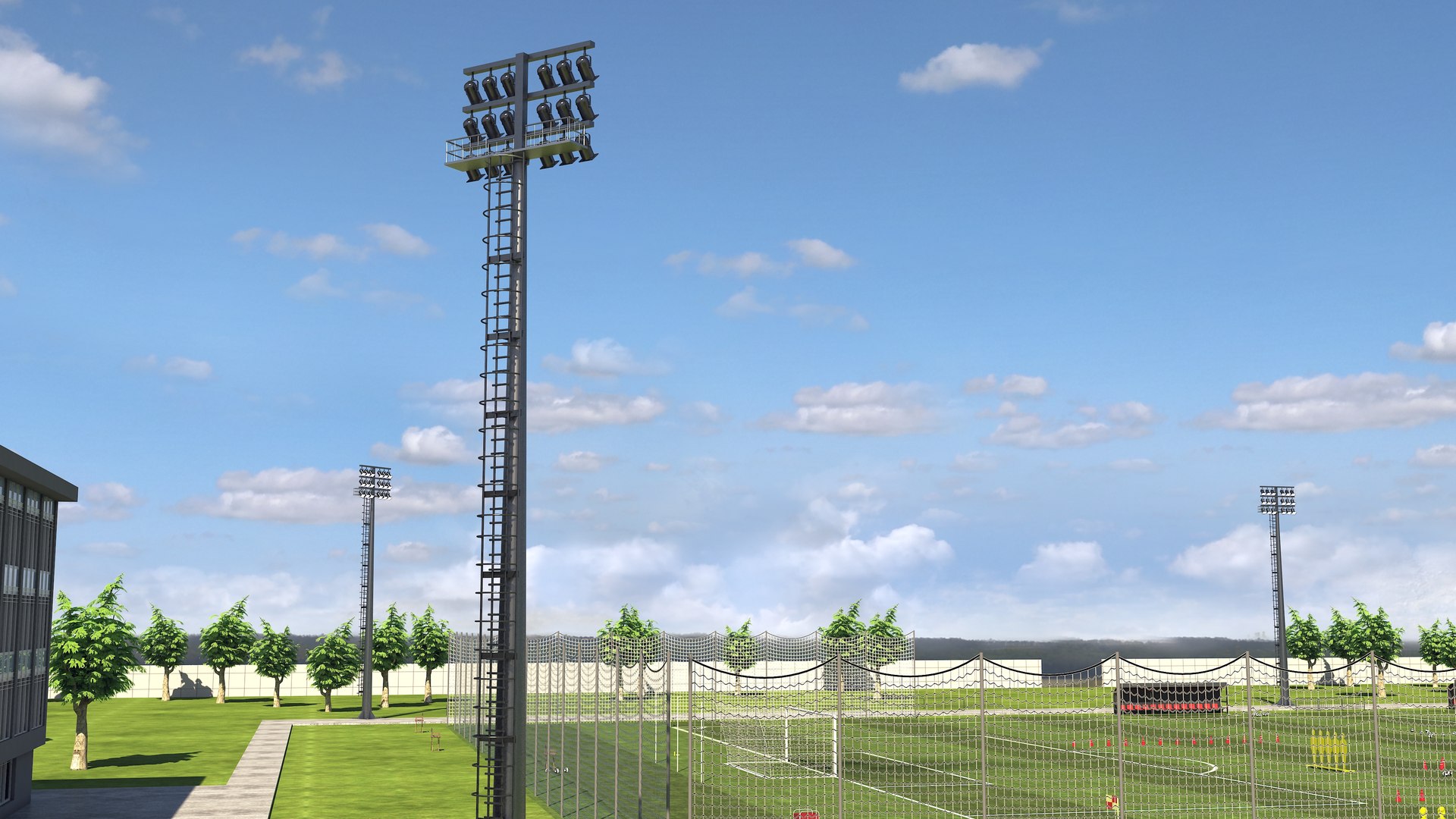 3D model football training ground - TurboSquid 1559286