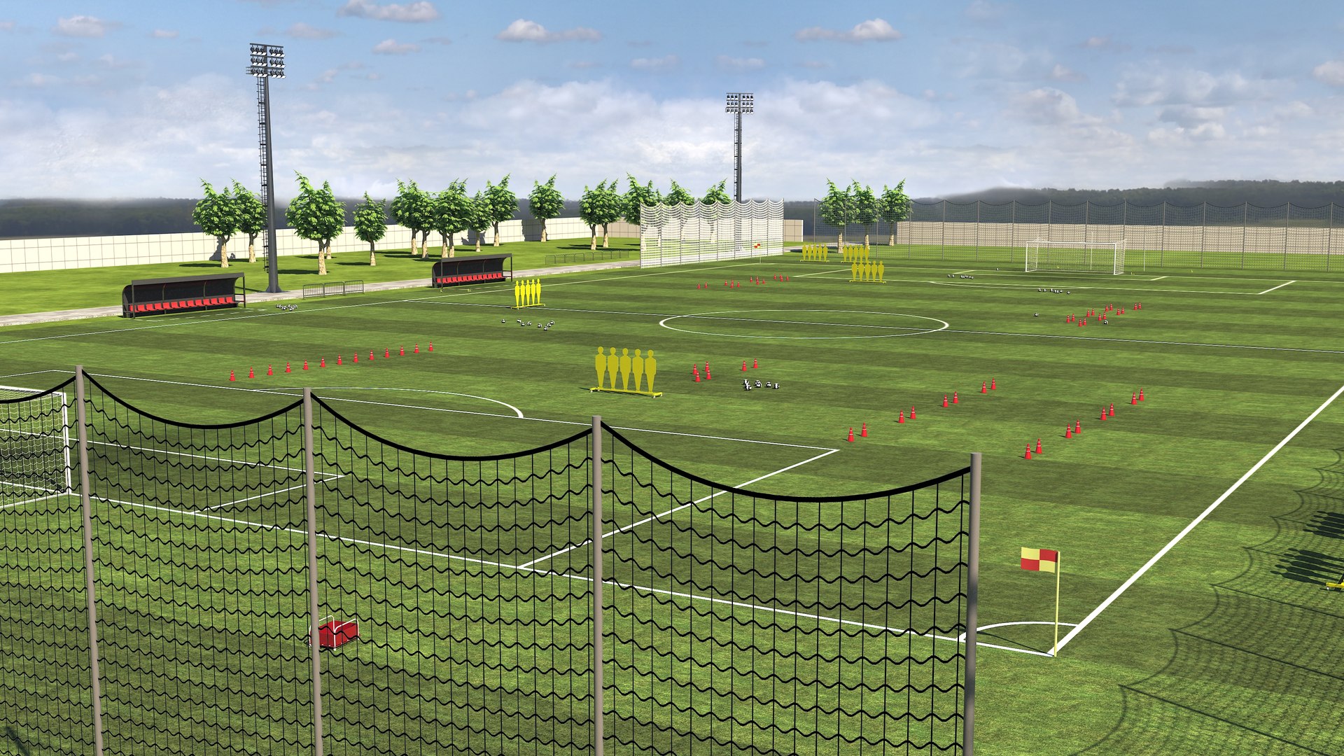 3D model football training ground - TurboSquid 1559286