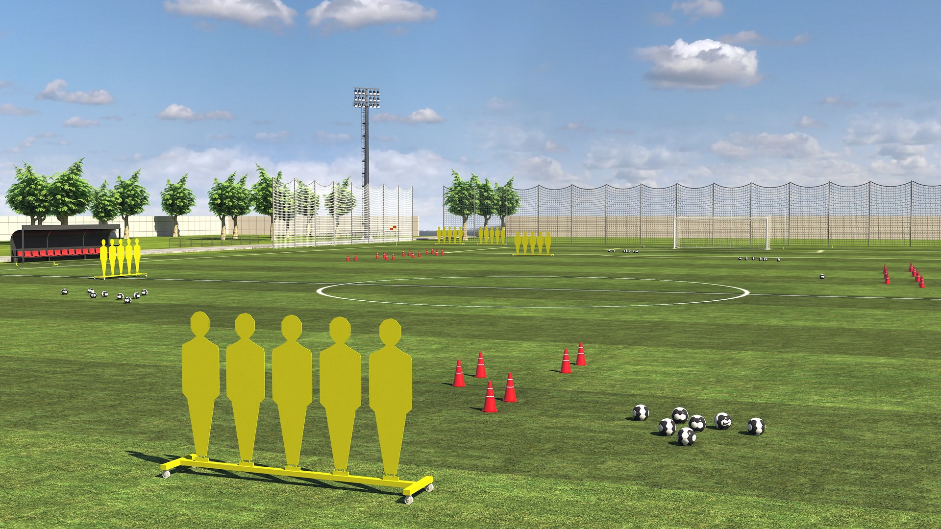 3D model football training ground - TurboSquid 1559286