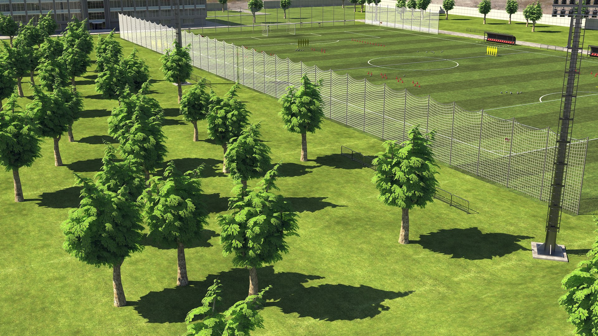 3D model football training ground - TurboSquid 1559286