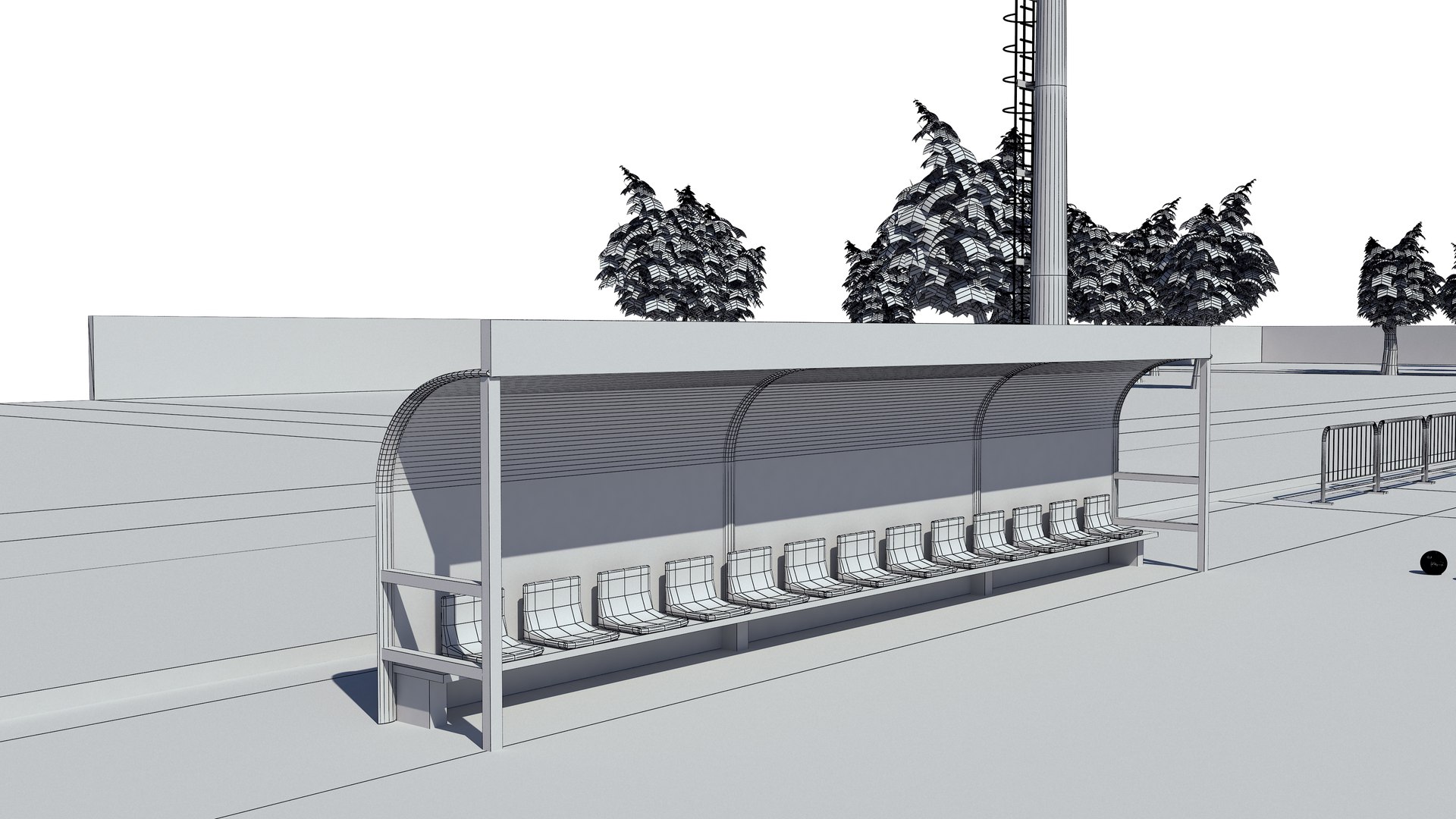 3D model football training ground - TurboSquid 1559286