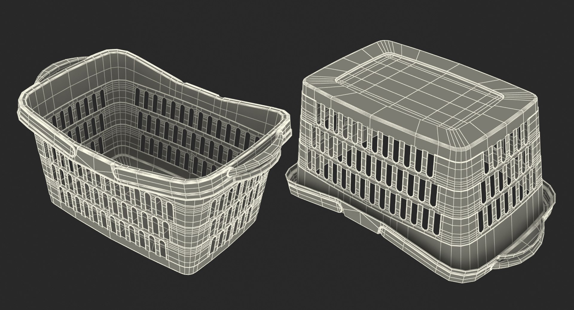3D model shopping plastic basket goods - TurboSquid 1329681