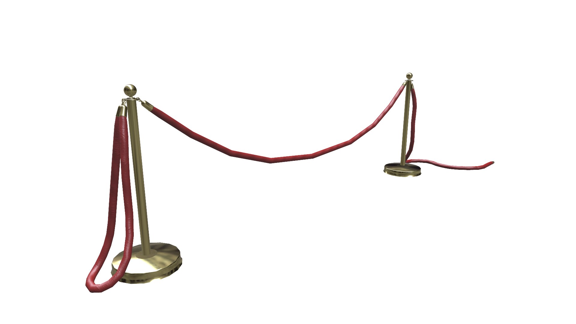 Velvet Rope Stanchion Divider 3d Max