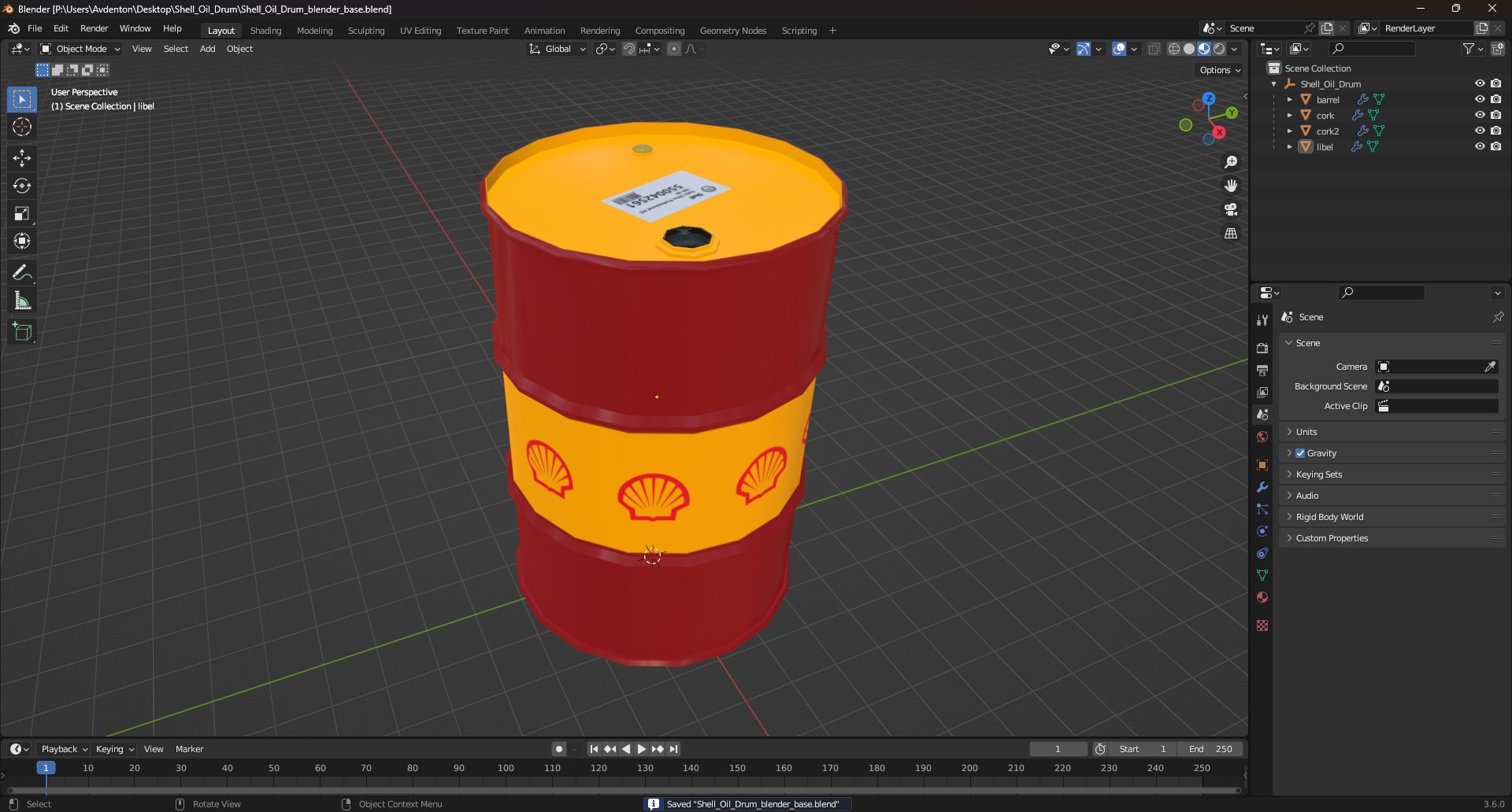 3D Shell Oil Drum - TurboSquid 2310844