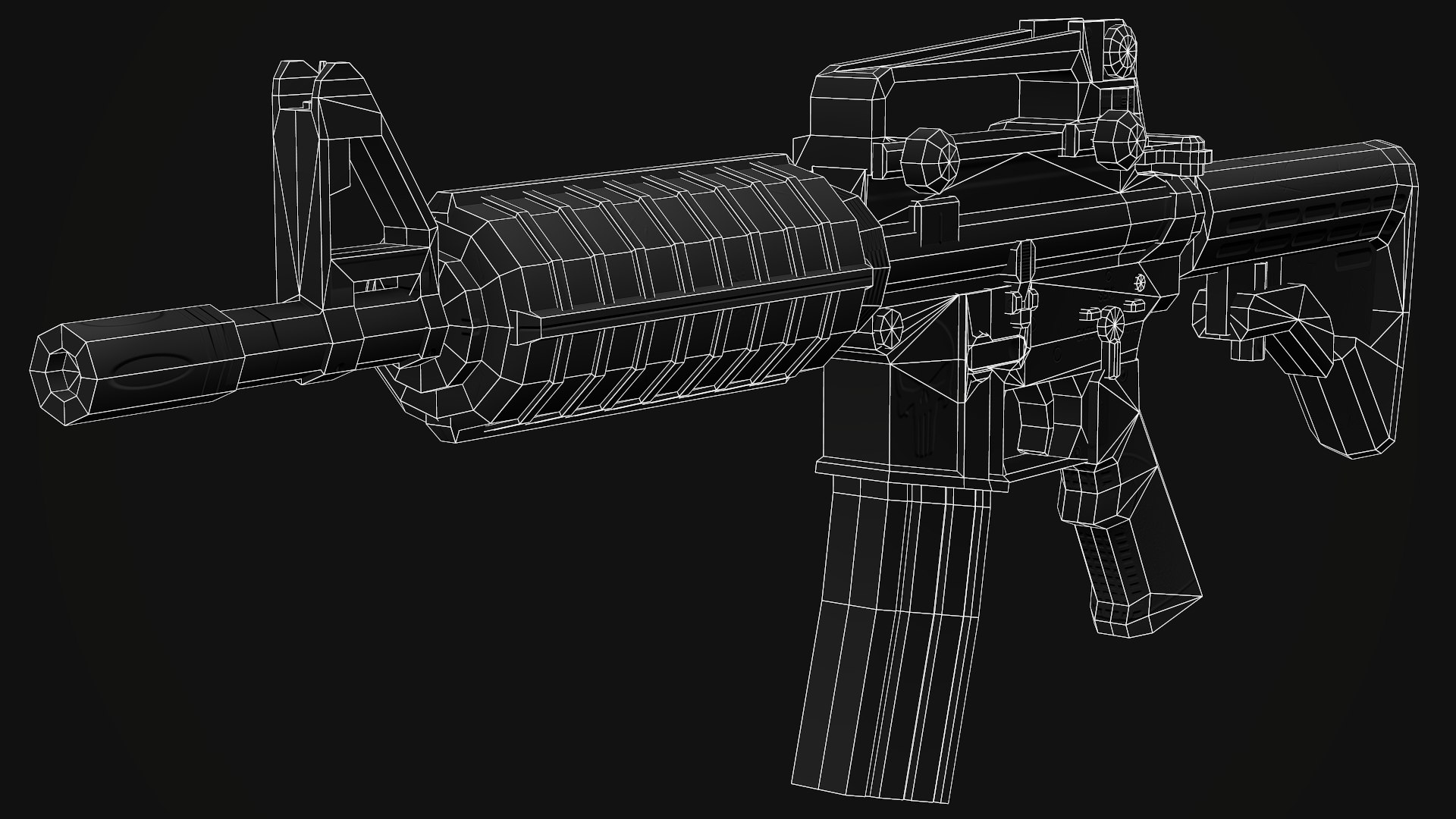 3D M4A1 - PBR Low Poly - TurboSquid 2038635