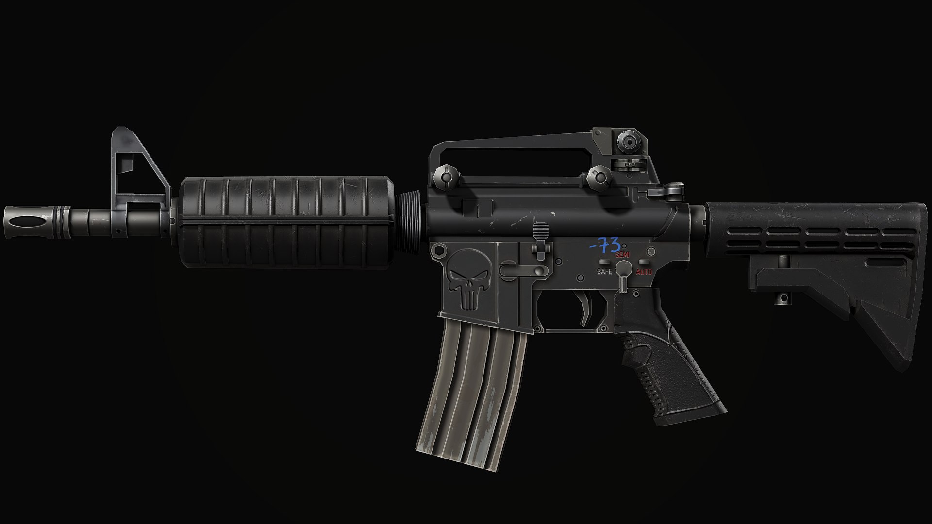 3D M4A1 - PBR Low Poly - TurboSquid 2038635