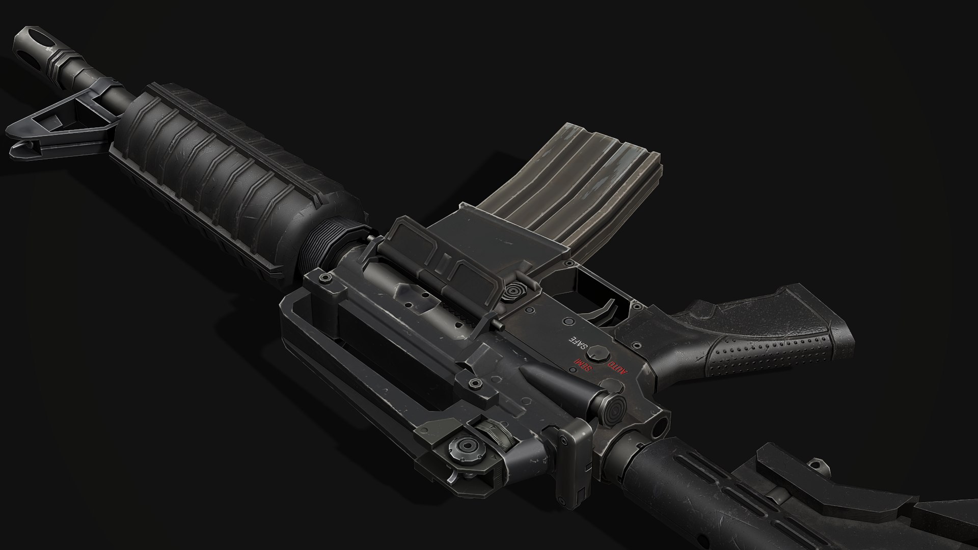 3D M4A1 - PBR Low Poly - TurboSquid 2038635