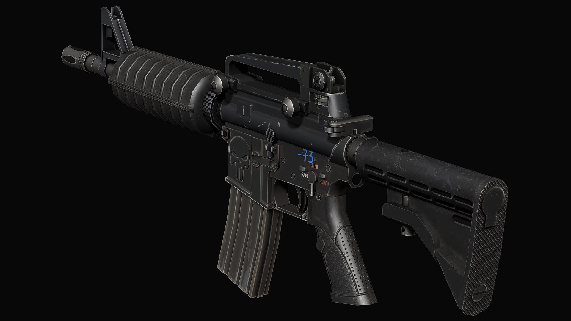 3D M4A1 - PBR Low Poly - TurboSquid 2038635