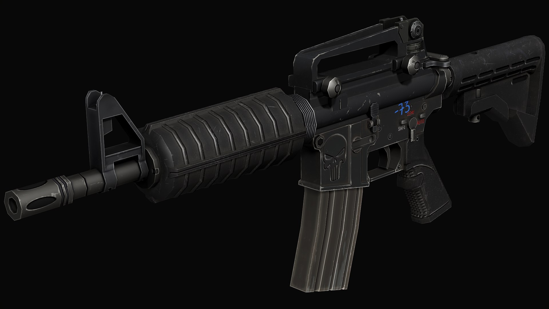 3D M4A1 - PBR Low Poly - TurboSquid 2038635