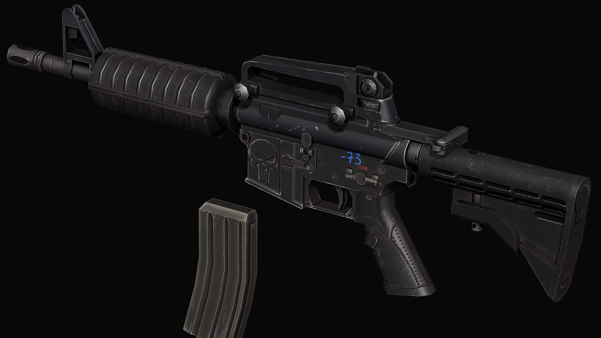 3D M4A1 - PBR Low Poly - TurboSquid 2038635