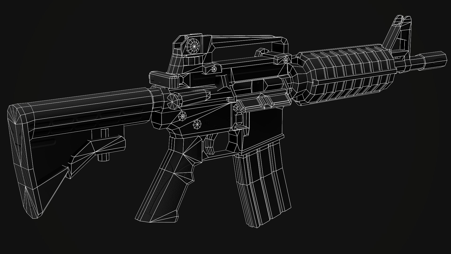 3D M4A1 - PBR Low Poly - TurboSquid 2038635