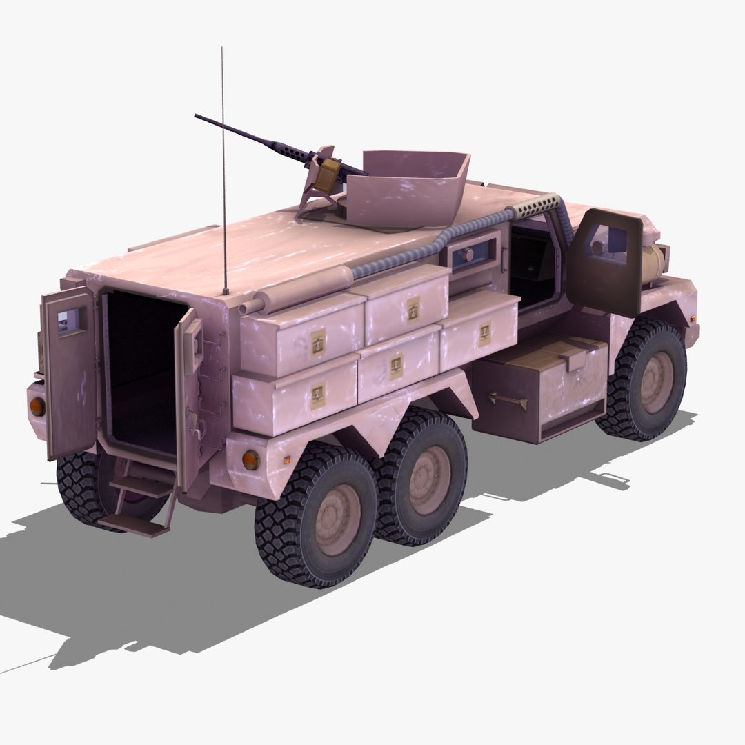 Cougar 6x6 Mrap Truck 3d 3ds
