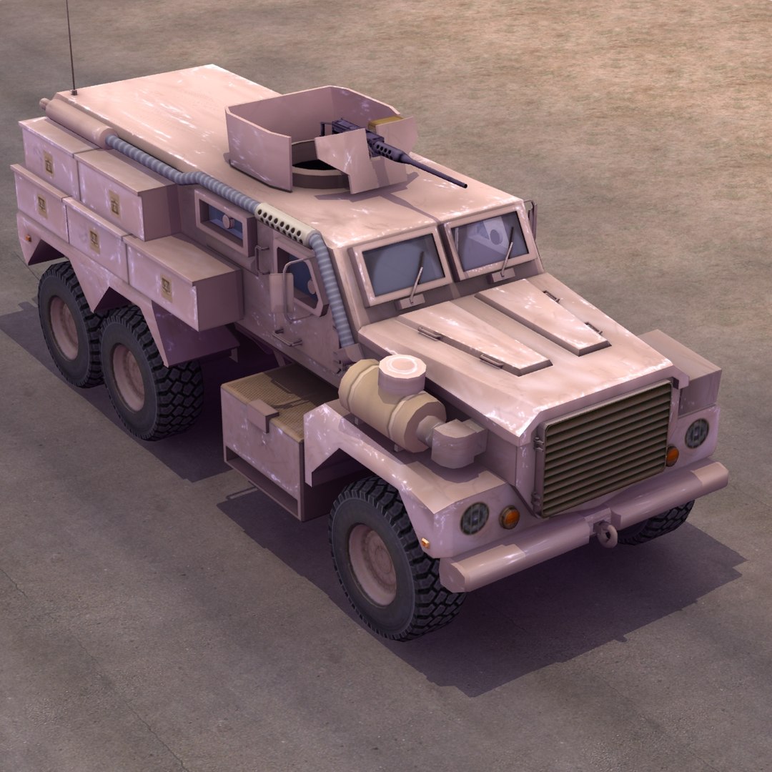 Cougar 6x6 Mrap Truck 3d 3ds