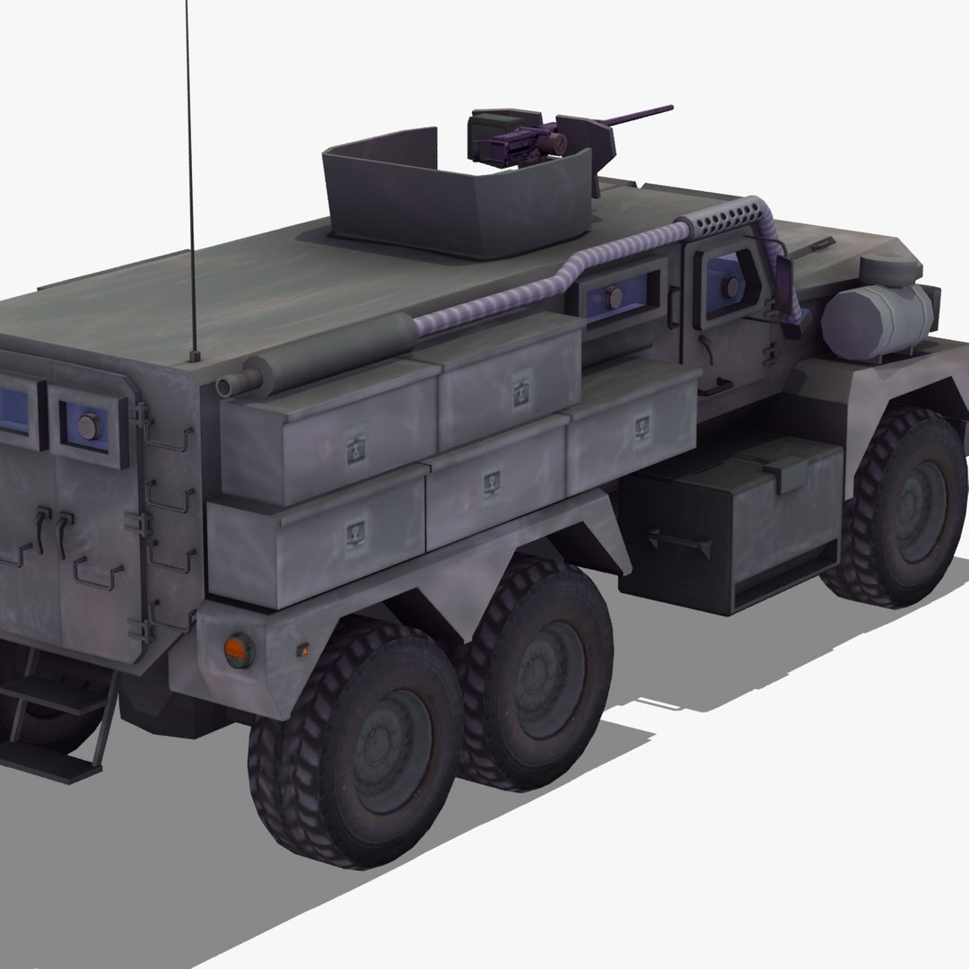 Cougar 6x6 Mrap Truck 3d 3ds