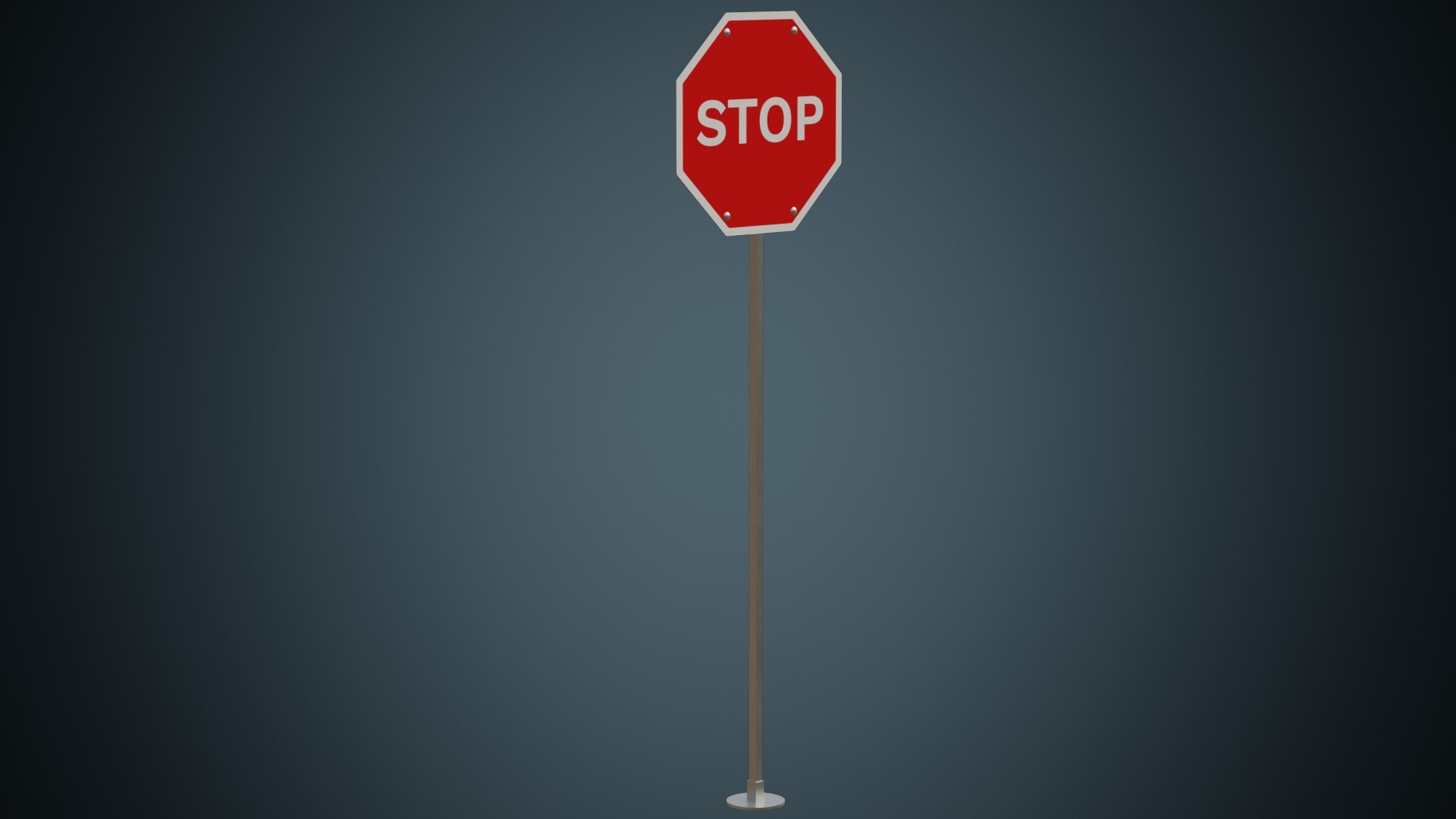 3D Stop Sign 1A model - TurboSquid 1738203