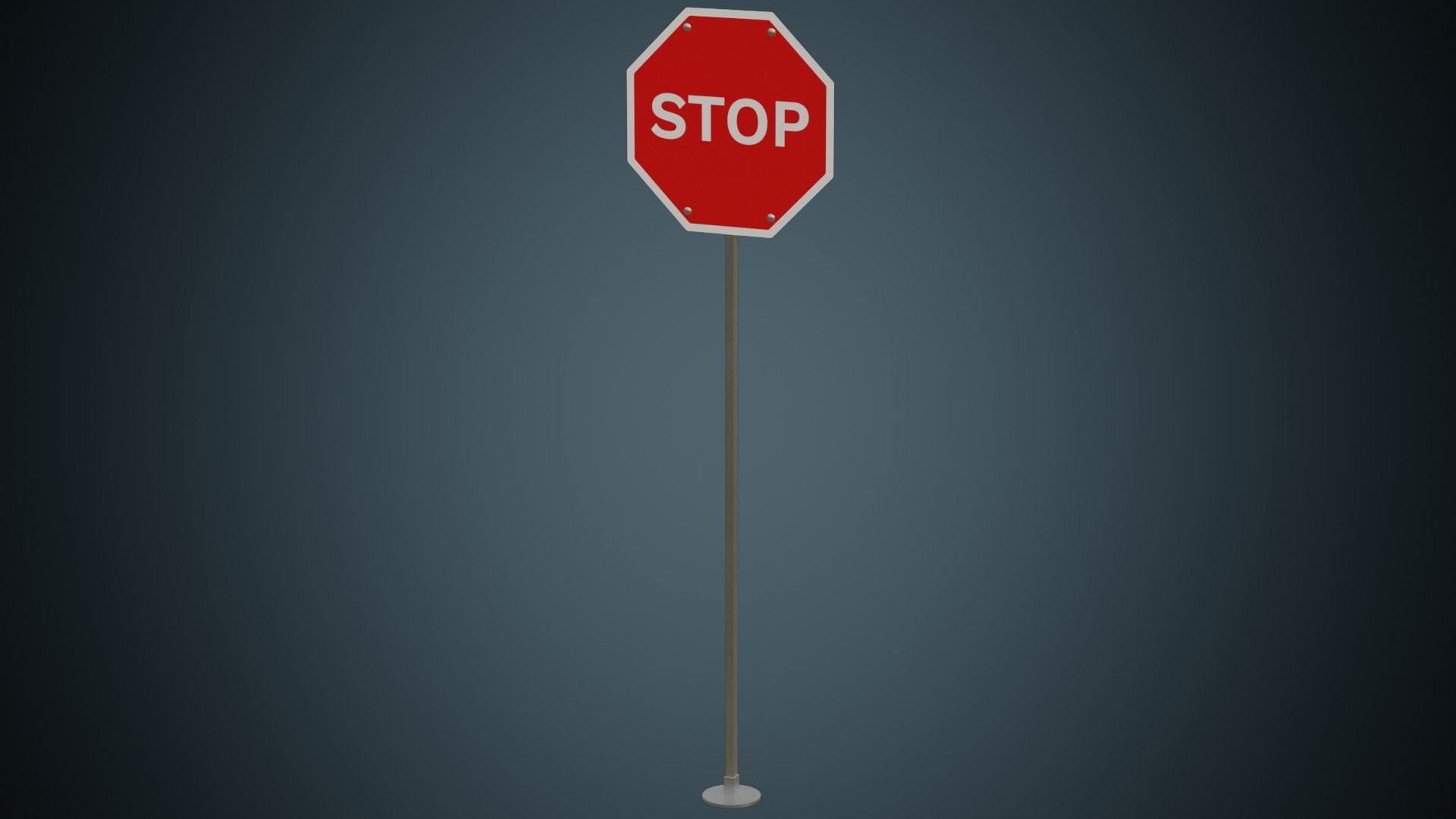 3D Stop Sign 1A model - TurboSquid 1738203