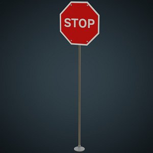 Blender Architecture-Stop-Sign Models | TurboSquid