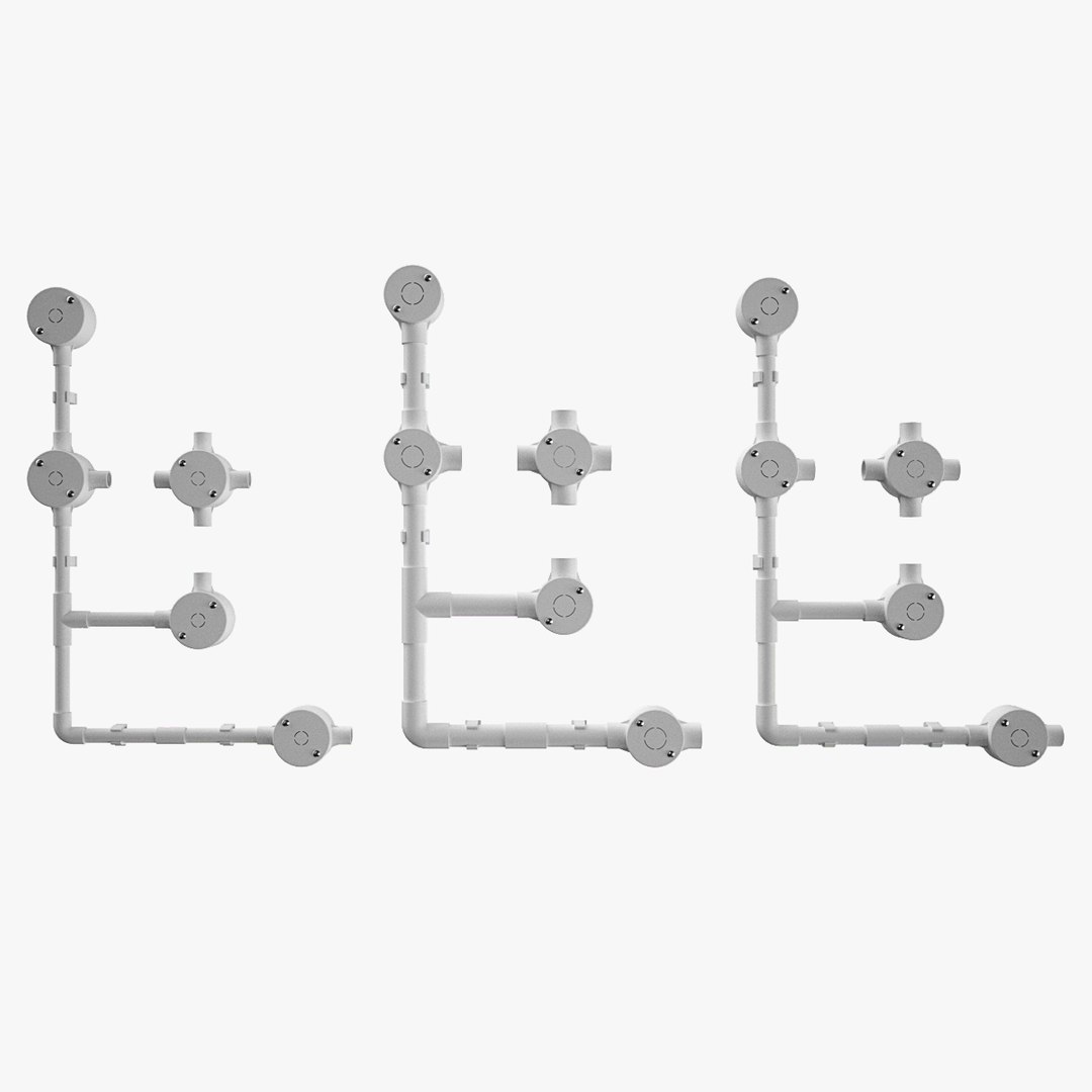 3D PVC Fitting And Conduit Box - TurboSquid 2325562