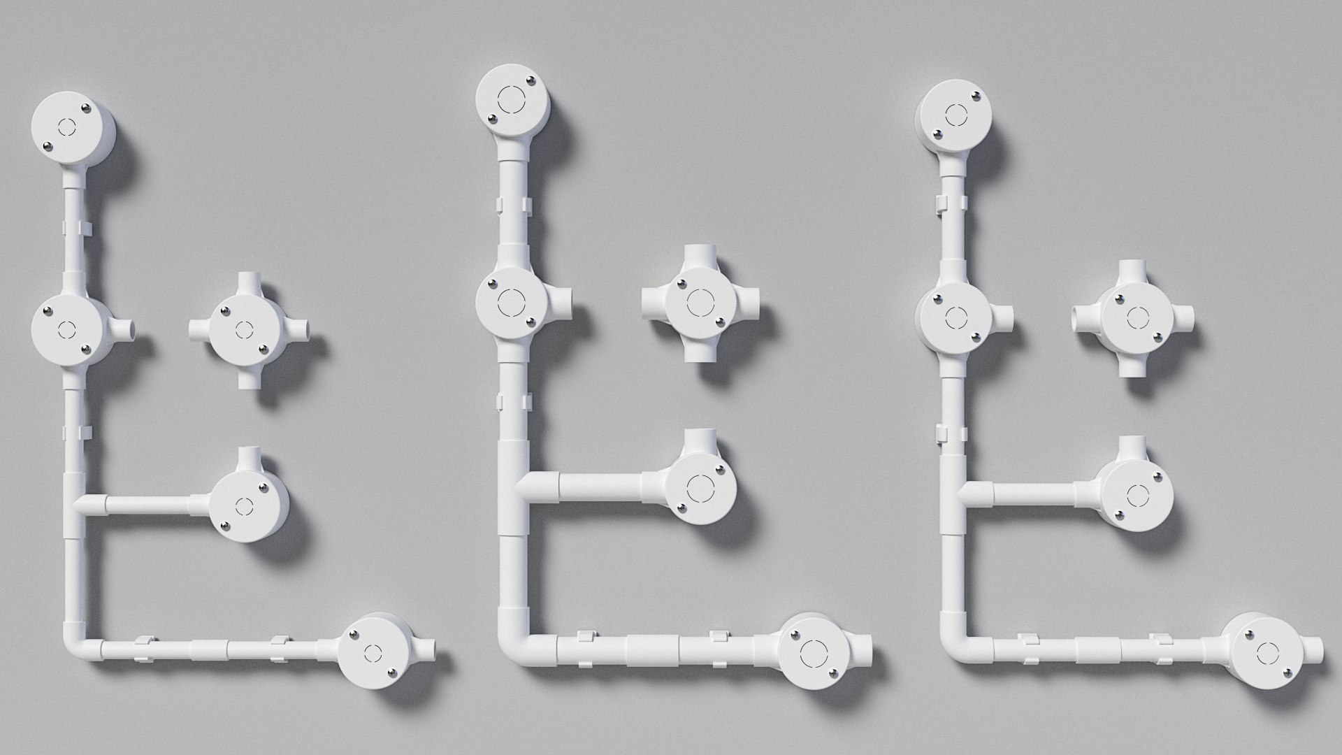 3D PVC Fitting And Conduit Box - TurboSquid 2325562