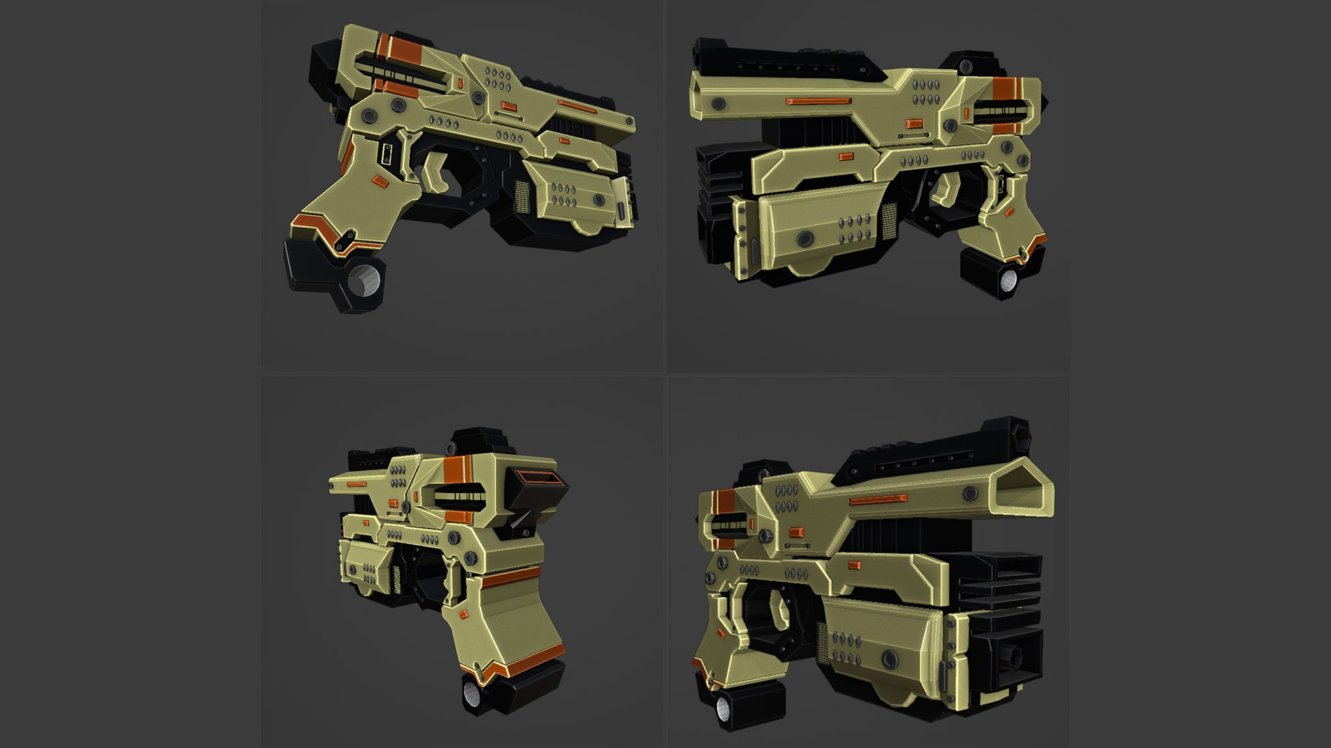 3D Sci-fi Pistol Model - TurboSquid 2149604