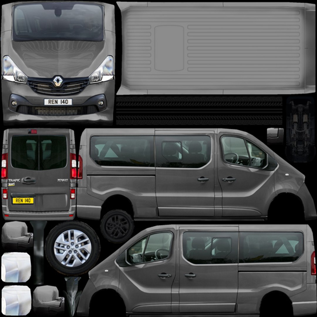 2014 Renault Trafic 3d Model