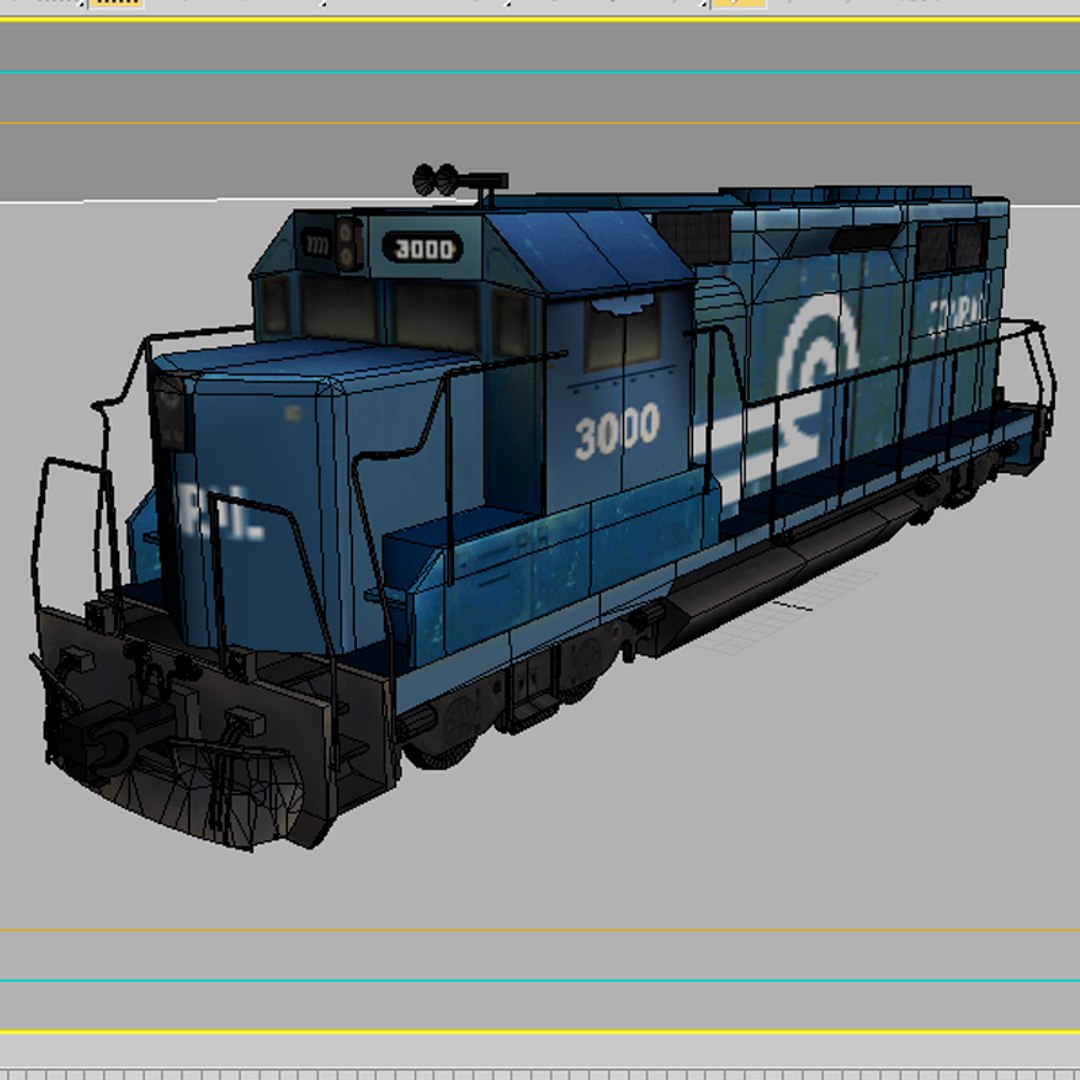 EMD GP40 With Cargo Carriages 3D Model - TurboSquid 2101837