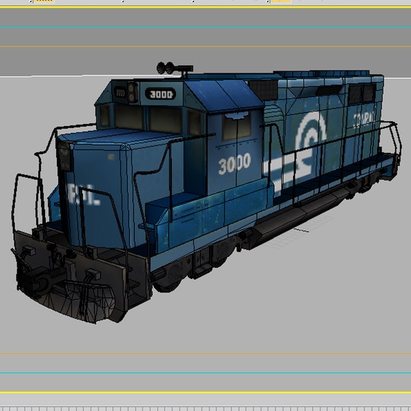 modelo 3d EMD GP40 con carros de carga - TurboSquid 2101837