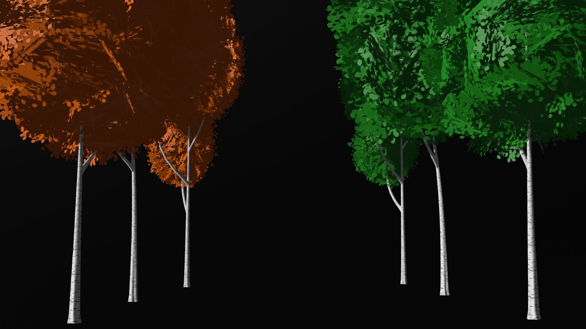 Stylized Birch Trees 3D Model - TurboSquid 2002847