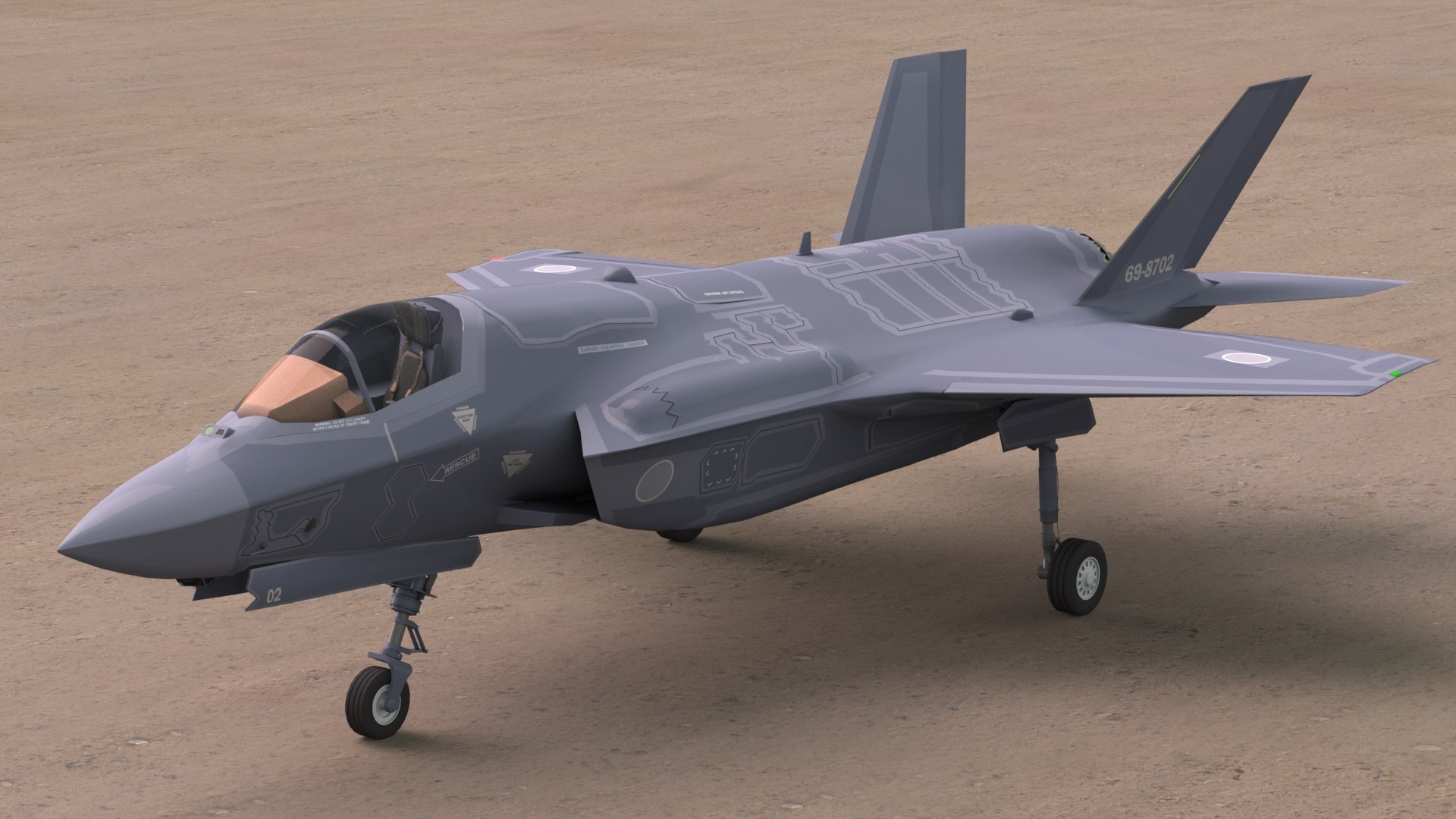 3D F-35B Japan Markings Model - TurboSquid 1967771