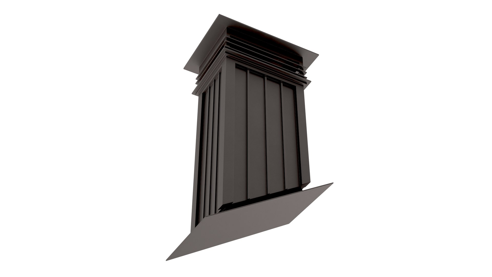 3D Square Metal Chimney Black Corner Base - TurboSquid 2049137