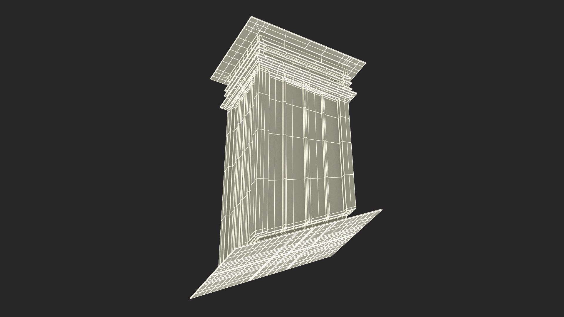 3D Square Metal Chimney Black Corner Base - TurboSquid 2049137