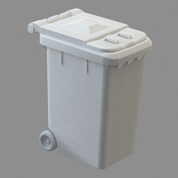 3d model trash container