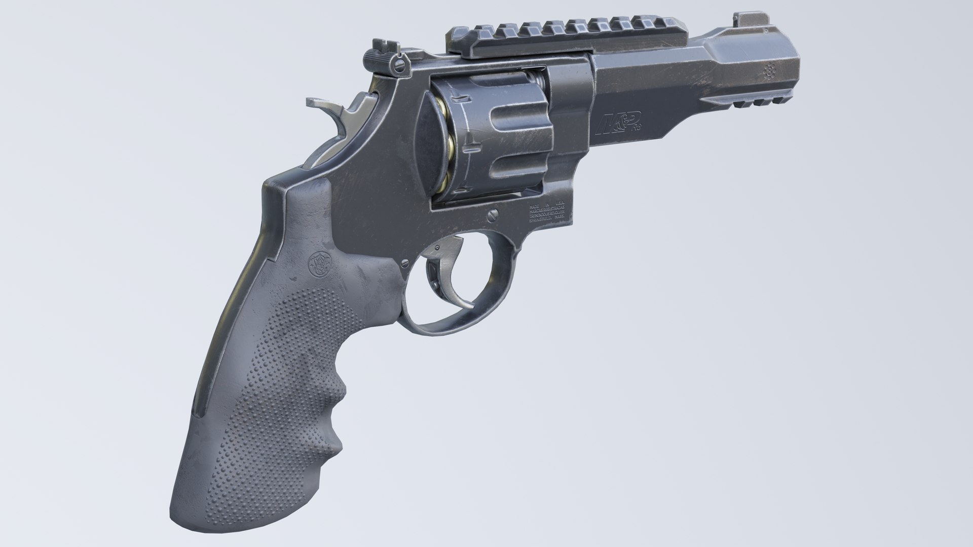Revolver R8 Magnum Textured 3d model Game-ready Low poly Low-poly 3D ...