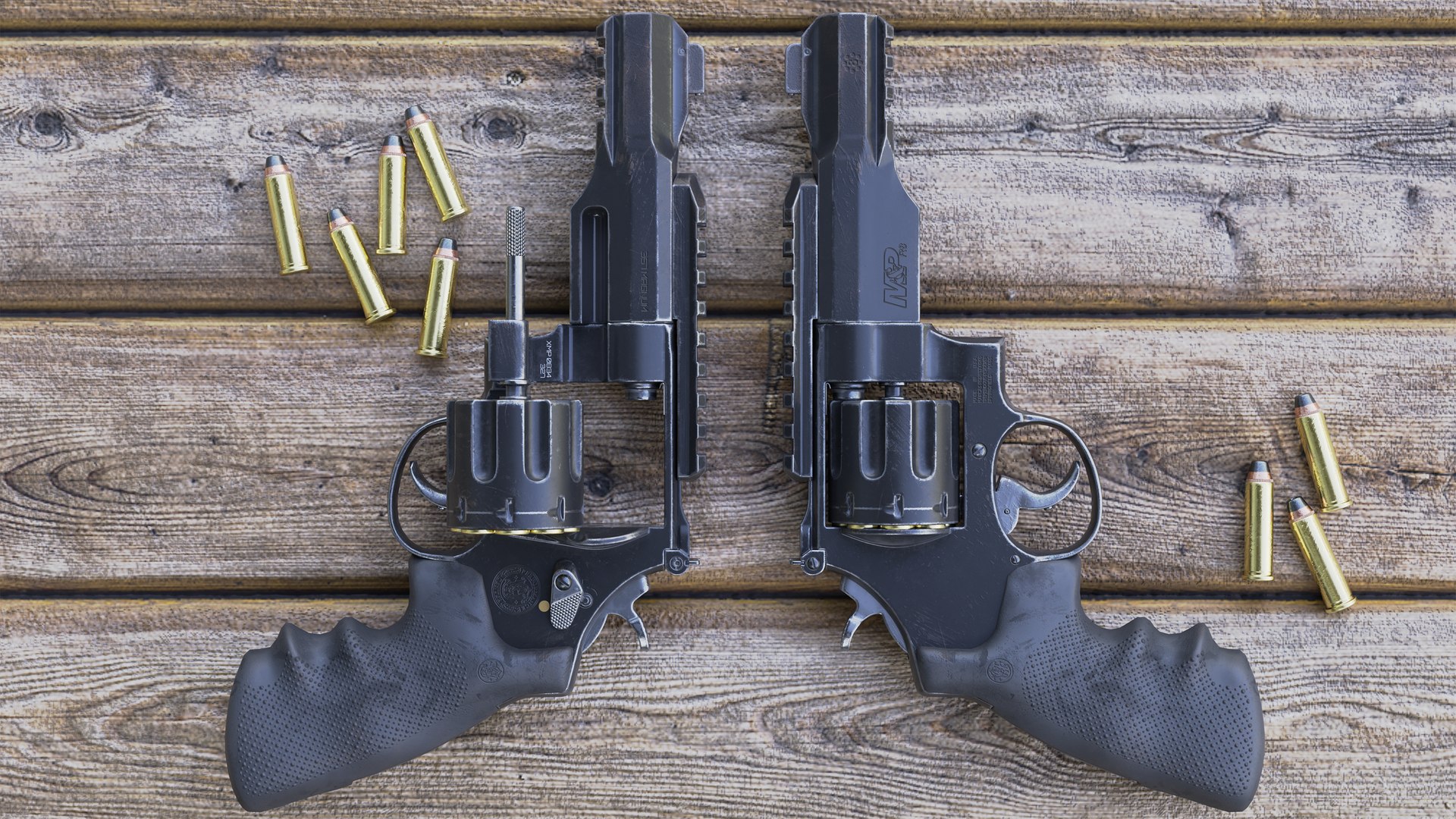 Revolver R8 Magnum Textured 3d model Game-ready Low poly Low-poly 3D ...