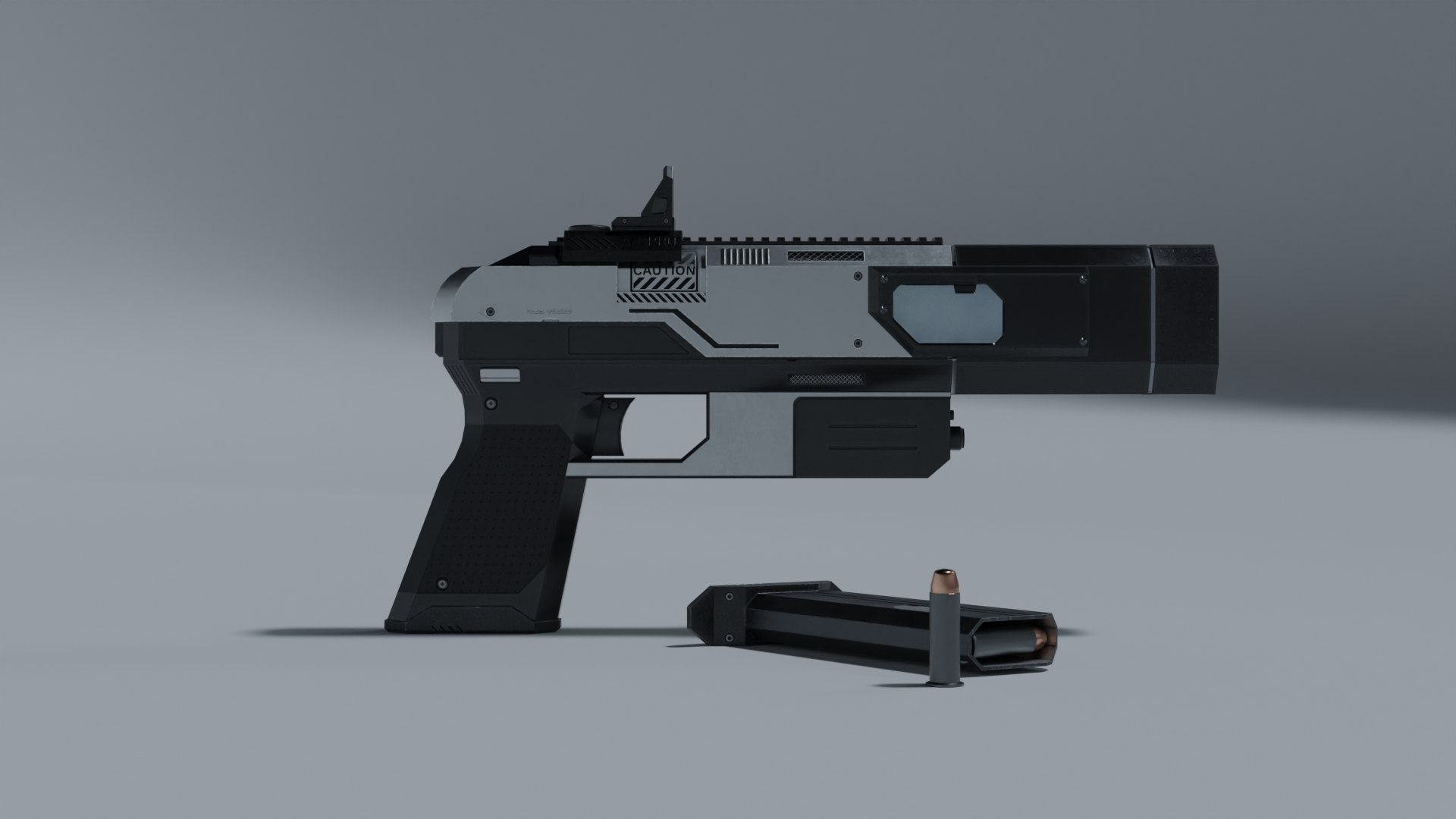 3D Sci-fi Pistol Model - TurboSquid 2176354